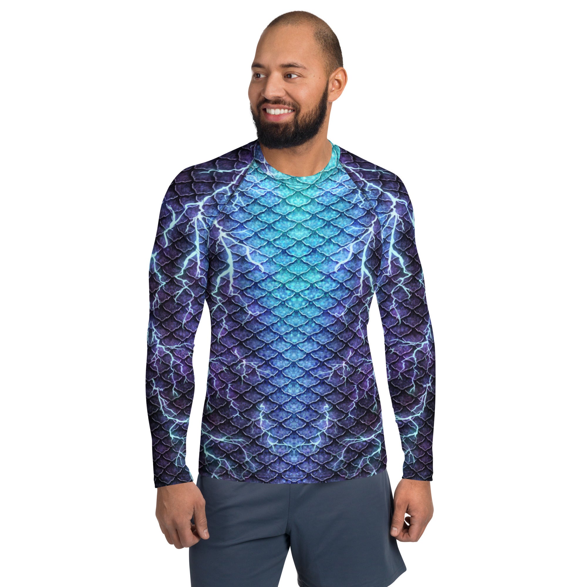 Dark and Stormy Night Men's Rash Guard | Sparklegirl Costume and Design